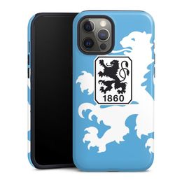 DeinDesign iPhone 12 Pro Max Handy Panzer Handyh&uuml;lle robuste Outdoor H&uuml;lle Schutzh&uuml;lle gl&auml;nzend Coat Of Arms Tsv 1860 M&uuml;nchen Official Licensed Product Tough 
