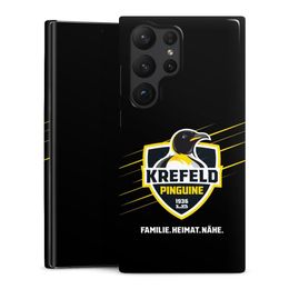 DeinDesign Galaxy S23 Ultra Handy Premium Case Smartphone Handyh&uuml;lle Schutzh&uuml;lle gl&auml;nzend Sports Krefeld Pinguine Ice Hockey Premium Case