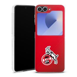 DeinDesign Galaxy Z Flip 6 Handy Hard Case Schutzh&uuml;lle transparent Smartphone Handy H&uuml;lle Official Licensed Product Billy Goat Hennes 1. Fc K&ouml;ln Hard Case