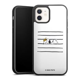 DeinDesign iPhone 12 Handy Gallery Case Handyh&uuml;lle 9H Geh&auml;rtetes Glas R&uuml;ckseite H&uuml;lle Snoopy Dog Peanuts Gallery Case
