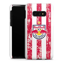 DeinDesign Galaxy S10e Handy Premium Case Smartphone Handyh&uuml;lle Schutzh&uuml;lle matt Stripes Fc Red Bull Salzburg Official Licensed Product Premium Case