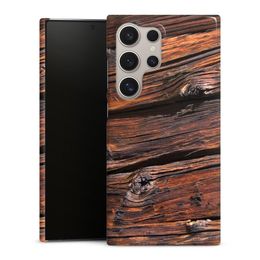 DeinDesign Galaxy S24 Ultra Handy Premium Case Smartphone Handyh&uuml;lle Schutzh&uuml;lle gl&auml;nzend Beams Wood Wooden Look Premium Case