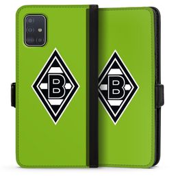 DeinDesign Galaxy A51 Handy Klapph&uuml;lle Handyh&uuml;lle aus Kunst Leder schwarz Flip Case Gladbach Soccer Borussia M&ouml;nchengladbach Sideflip mit Lasche