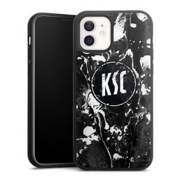 DeinDesign iPhone 12 Handy Gallery Case Handyh&uuml;lle 9H Geh&auml;rtetes Glas R&uuml;ckseite H&uuml;lle Karlsruher Sc Ksc Official Licensed Product Gallery Case