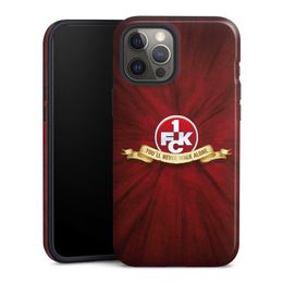 DeinDesign iPhone 12 Pro Max Handy Panzer Handyh&uuml;lle robuste Outdoor H&uuml;lle Schutzh&uuml;lle gl&auml;nzend Logo 1. Fc Kaiserslautern Official Licensed Product Tough Case