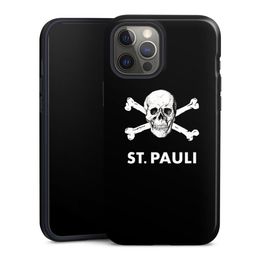 DeinDesign iPhone 12 Pro Max Handy Panzer Handyh&uuml;lle robuste Outdoor H&uuml;lle Schutzh&uuml;lle gl&auml;nzend Totenkopf Fc St. Pauli Official Licensed Product Tough Case