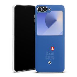 DeinDesign Galaxy Z Flip 6 Handy Hard Case Schutzh&uuml;lle transparent Smartphone Handy H&uuml;lle Hamburger Sv Hamburg Official Licensed Product Hard Case