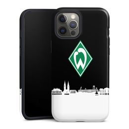 DeinDesign iPhone 12 Pro Max Handy Panzer Handyh&uuml;lle robuste Outdoor H&uuml;lle Schutzh&uuml;lle gl&auml;nzend Skyline Sv Werder Bremen Official Licensed Product Tough Case