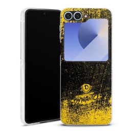 DeinDesign Galaxy Z Flip 6 Handy Hard Case Schutzh&uuml;lle transparent Smartphone Handy H&uuml;lle Official Licensed Product Sg Dynamo Dresden Logo Hard Case