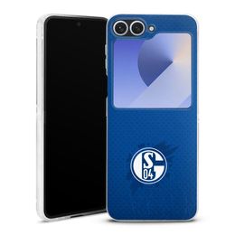 DeinDesign Galaxy Z Flip 6 Handy Hard Case Schutzh&uuml;lle transparent Smartphone Handy H&uuml;lle Fc Schalke 04 Official Licensed Product Hard Case