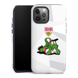 DeinDesign iPhone 12 Pro Max Handy Panzer Handyh&uuml;lle robuste Outdoor H&uuml;lle Schutzh&uuml;lle gl&auml;nzend Vfb Stuttgart Mascot Official Licensed Product Tough Case