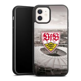 DeinDesign iPhone 12 Handy Gallery Case Handyh&uuml;lle 9H Geh&auml;rtetes Glas R&uuml;ckseite H&uuml;lle Official Licensed Product Vfb Stuttgart Stadium Gallery Case