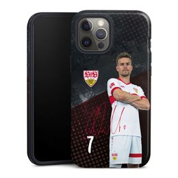 DeinDesign iPhone 12 Pro Max Handy Panzer Handyh&uuml;lle robuste Outdoor H&uuml;lle Schutzh&uuml;lle gl&auml;nzend Official Licensed Product Maximilian Mittelst&auml;dt Vfb Stuttgart 