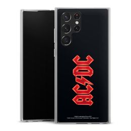 DeinDesign Galaxy S22 Ultra Handy Silikon H&uuml;lle Case transparent Handyh&uuml;lle Official Licensed Product Acdc Logo Silikon Case