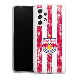 DeinDesign Galaxy A53 5G Handy Silikon H&uuml;lle Case transparent Handyh&uuml;lle Stripes Fc Red Bull Salzburg Official Licensed Product Silikon Case
