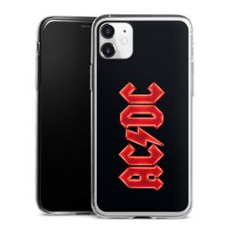 DeinDesign iPhone 11 Handy Slim Case Silikon Handyh&uuml;lle transparent H&uuml;lle extra d&uuml;nn Official Licensed Product Acdc Logo Silikon Slim Case
