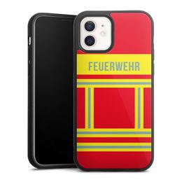 DeinDesign iPhone 12 Handy Gallery Case Handyh&uuml;lle 9H Geh&auml;rtetes Glas R&uuml;ckseite H&uuml;lle Fire Fighter Fire Fighters Life Saver Gallery Case