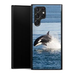 DeinDesign Galaxy S22 Ultra Handy Silikon H&uuml;lle Case schwarz Handyh&uuml;lle Orca Ocean Wale