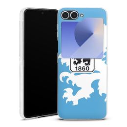DeinDesign Galaxy Z Flip 6 Handy Hard Case Schutzh&uuml;lle transparent Smartphone Handy H&uuml;lle Official Licensed Product Tsv 1860 M&uuml;nchen Coat Of Arms Hard Case