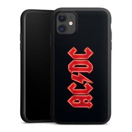 DeinDesign iPhone 11 Handy Premium Silikon H&uuml;lle Handyh&uuml;lle schwarz Case Official Licensed Product Acdc Logo Silikon Premium Case