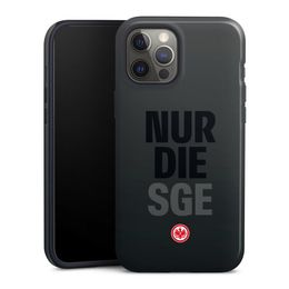 DeinDesign iPhone 12 Pro Max Handy Panzer Handyh&uuml;lle robuste Outdoor H&uuml;lle Schutzh&uuml;lle gl&auml;nzend Sge Official Licensed Product Eintracht Frankfurt Tough Case