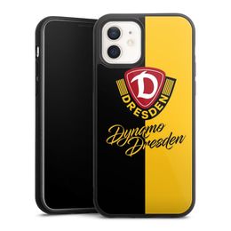 DeinDesign iPhone 12 Handy Gallery Case Handyh&uuml;lle 9H Geh&auml;rtetes Glas R&uuml;ckseite H&uuml;lle Sg Dynamo Dresden Official Licensed Product Sgd Gallery Case