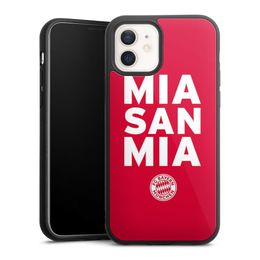 DeinDesign iPhone 12 Handy Gallery Case Handyh&uuml;lle 9H Geh&auml;rtetes Glas R&uuml;ckseite H&uuml;lle Fc Bayern M&uuml;nchen Mia San Mia Fcb Gallery Case