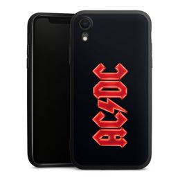 DeinDesign iPhone Xr Handy Premium Silikon H&uuml;lle Handyh&uuml;lle schwarz Case Official Licensed Product Acdc Logo Silikon Premium Case