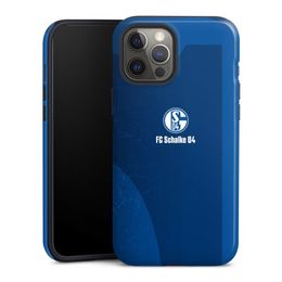 DeinDesign iPhone 12 Pro Max Handy Panzer Handyh&uuml;lle robuste Outdoor H&uuml;lle Schutzh&uuml;lle gl&auml;nzend Official Licensed Product Bundesliga Fc Schalke 04 Tough Case