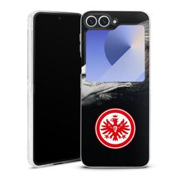 DeinDesign Galaxy Z Flip 6 Handy Hard Case Schutzh&uuml;lle transparent Smartphone Handy H&uuml;lle Eintracht Frankfurt Official Licensed Product European Cup Hard Case