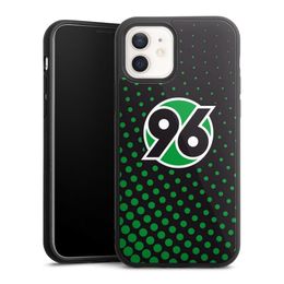 DeinDesign iPhone 12 Handy Gallery Case Handyh&uuml;lle 9H Geh&auml;rtetes Glas R&uuml;ckseite H&uuml;lle Hannover 96 Logo Muster Gallery Case