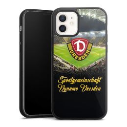 DeinDesign iPhone 12 Handy Gallery Case Handyh&uuml;lle 9H Geh&auml;rtetes Glas R&uuml;ckseite H&uuml;lle Sgd Sg Dynamo Dresden Official Licensed Product Gallery Case