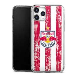 DeinDesign iPhone 11 Pro Handy Slim Case Silikon Handyh&uuml;lle transparent H&uuml;lle extra d&uuml;nn Stripes Fc Red Bull Salzburg Official Licensed Product Silikon Slim Case