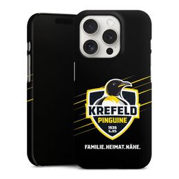 DeinDesign iPhone 15 Pro Handy Premium Case Smartphone Handyh&uuml;lle Schutzh&uuml;lle matt Sports Krefeld Pinguine Ice Hockey Premium Case