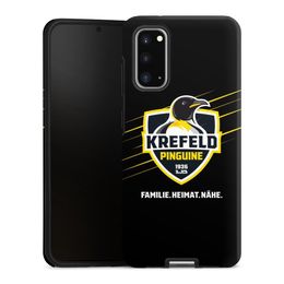 DeinDesign Galaxy S20 Handy Panzer Handyh&uuml;lle robuste Outdoor H&uuml;lle Schutzh&uuml;lle matt Sports Krefeld Pinguine Ice Hockey Tough Case