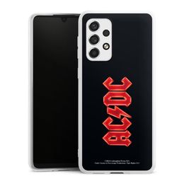 DeinDesign Galaxy A33 5G Handy Silikon H&uuml;lle Case transparent Handyh&uuml;lle Official Licensed Product Acdc Logo Silikon Case