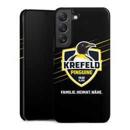 DeinDesign Galaxy S22 Handy Premium Case Smartphone Handyh&uuml;lle Schutzh&uuml;lle gl&auml;nzend Sports Krefeld Pinguine Ice Hockey Premium Case