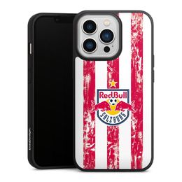 DeinDesign iPhone 13 Pro Handy Premium Silikon H&uuml;lle Handyh&uuml;lle schwarz Case Stripes Fc Red Bull Salzburg Official Licensed Product Silikon Premium Case