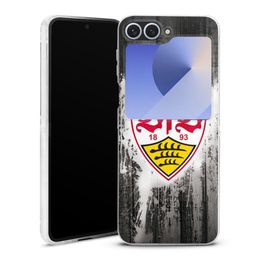 DeinDesign Galaxy Z Flip 6 Handy Hard Case Schutzh&uuml;lle transparent Smartphone Handy H&uuml;lle Vfb Stuttgart Bundesliga Official Licensed Product Hard Case