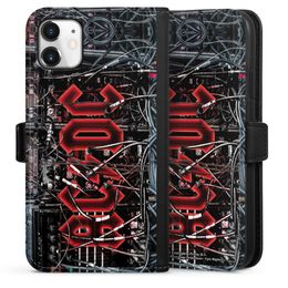 DeinDesign iPhone 11 Handy Klapph&uuml;lle Handyh&uuml;lle aus Kunst Leder schwarz Flip Case Merchandise Acdc Official Licensed Product Sideflip mit Lasche