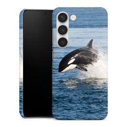 DeinDesign Galaxy S23 Handy Premium Case Smartphone Handyh&uuml;lle Schutzh&uuml;lle matt Orca Ocean Wale Premium Case