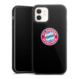 DeinDesign iPhone 12 Handy Gallery Case Handyh&uuml;lle 9H Geh&auml;rtetes Glas R&uuml;ckseite H&uuml;lle Fc Bayern M&uuml;nchen Logo Official Licensed Product Gallery Case