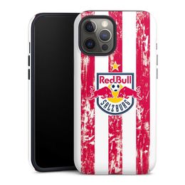 DeinDesign iPhone 12 Pro Handy Panzer Handyh&uuml;lle robuste Outdoor H&uuml;lle Schutzh&uuml;lle matt Stripes Fc Red Bull Salzburg Official Licensed Product Tough Case