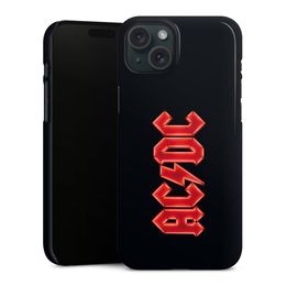 DeinDesign iPhone 15 Plus Handy Premium Case Smartphone Handyh&uuml;lle Schutzh&uuml;lle gl&auml;nzend Official Licensed Product Acdc Logo Premium Case