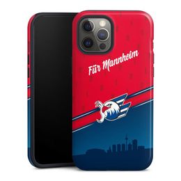 DeinDesign iPhone 12 Pro Max Handy Panzer Handyh&uuml;lle robuste Outdoor H&uuml;lle Schutzh&uuml;lle gl&auml;nzend Adler Mannheim Sports Logo Tough Case