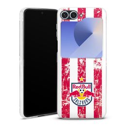 DeinDesign Galaxy Z Flip 6 Handy Hard Case Schutzh&uuml;lle transparent Smartphone Handy H&uuml;lle Stripes Fc Red Bull Salzburg Official Licensed Product Hard Case