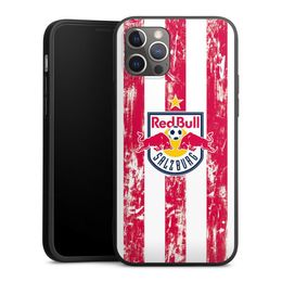 DeinDesign iPhone 12 Pro Handy Premium Silikon H&uuml;lle Handyh&uuml;lle schwarz Case Stripes Fc Red Bull Salzburg Official Licensed Product Silikon Premium Case