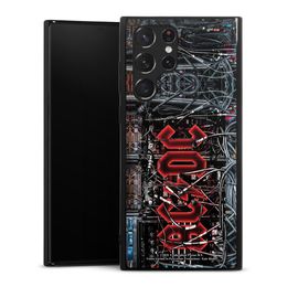 DeinDesign Galaxy S22 Ultra Handy Silikon H&uuml;lle Case schwarz Handyh&uuml;lle Merchandise Acdc Official Licensed Product