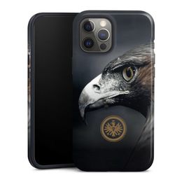 DeinDesign iPhone 12 Pro Max Handy Panzer Handyh&uuml;lle robuste Outdoor H&uuml;lle Schutzh&uuml;lle gl&auml;nzend Eintracht Frankfurt Eagle Official Licensed Product Tough Case