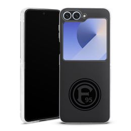 DeinDesign Galaxy Z Flip 6 Handy Hard Case Schutzh&uuml;lle transparent Smartphone Handy H&uuml;lle Fortuna D&uuml;sseldorf Logo F95 Hard Case